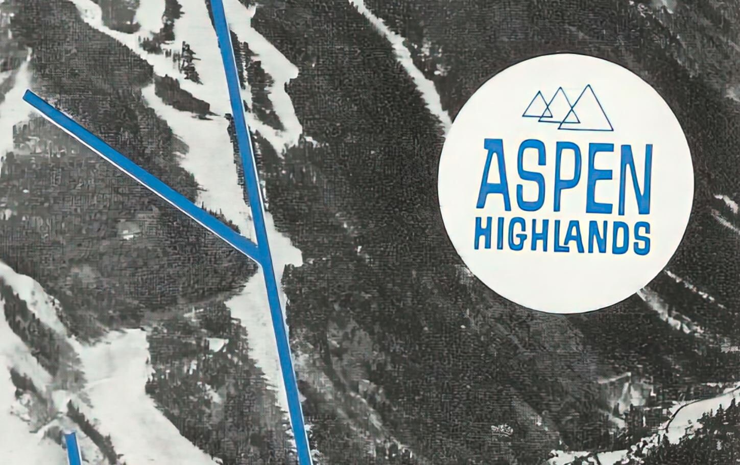 1967 ASPEN HIGHLANDS Ski Trail Map - Ski Home Decor, Ski Lodge Wall ...