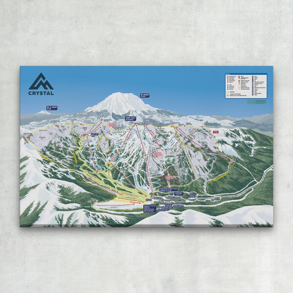 Telluride Trail Map Canvas - Etsy