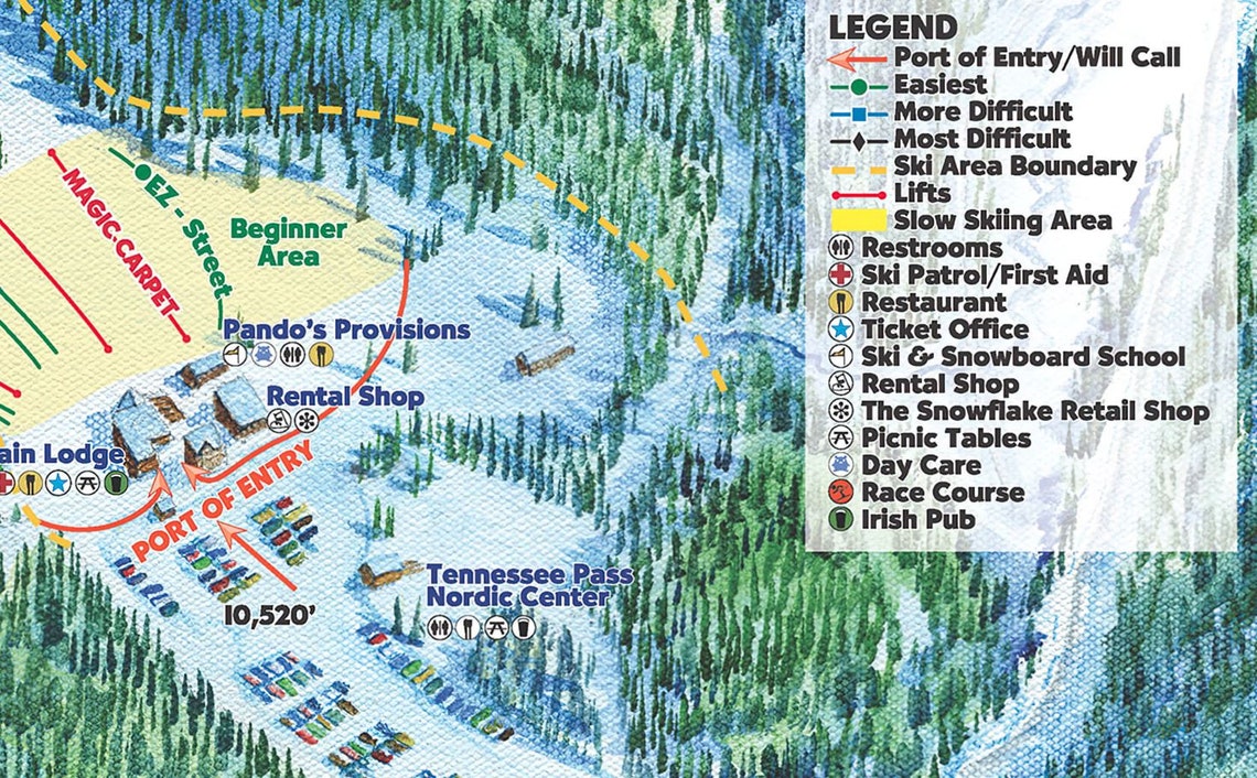 2021 COOPER / CHICAGO RIDGE Ski Trail Map Ski Home Decor - Etsy