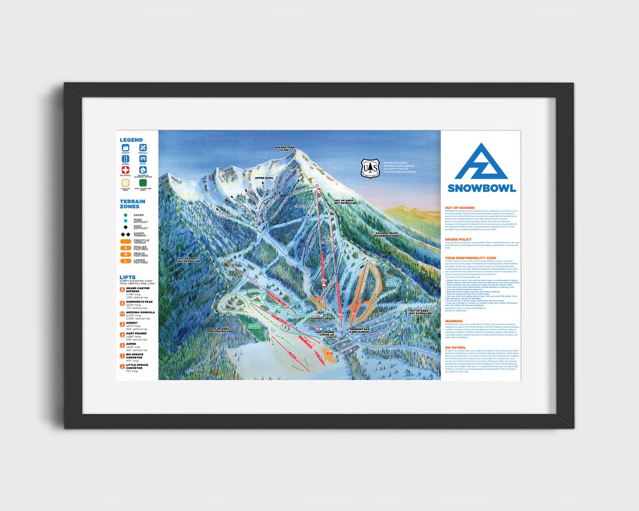 Arizona Snowbowl Trail Map