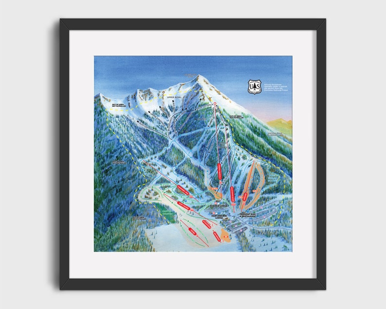 2024 Arizona Snowbowl Ski Trail Map Print - Vintage Ski Lodge Decor - Etsy