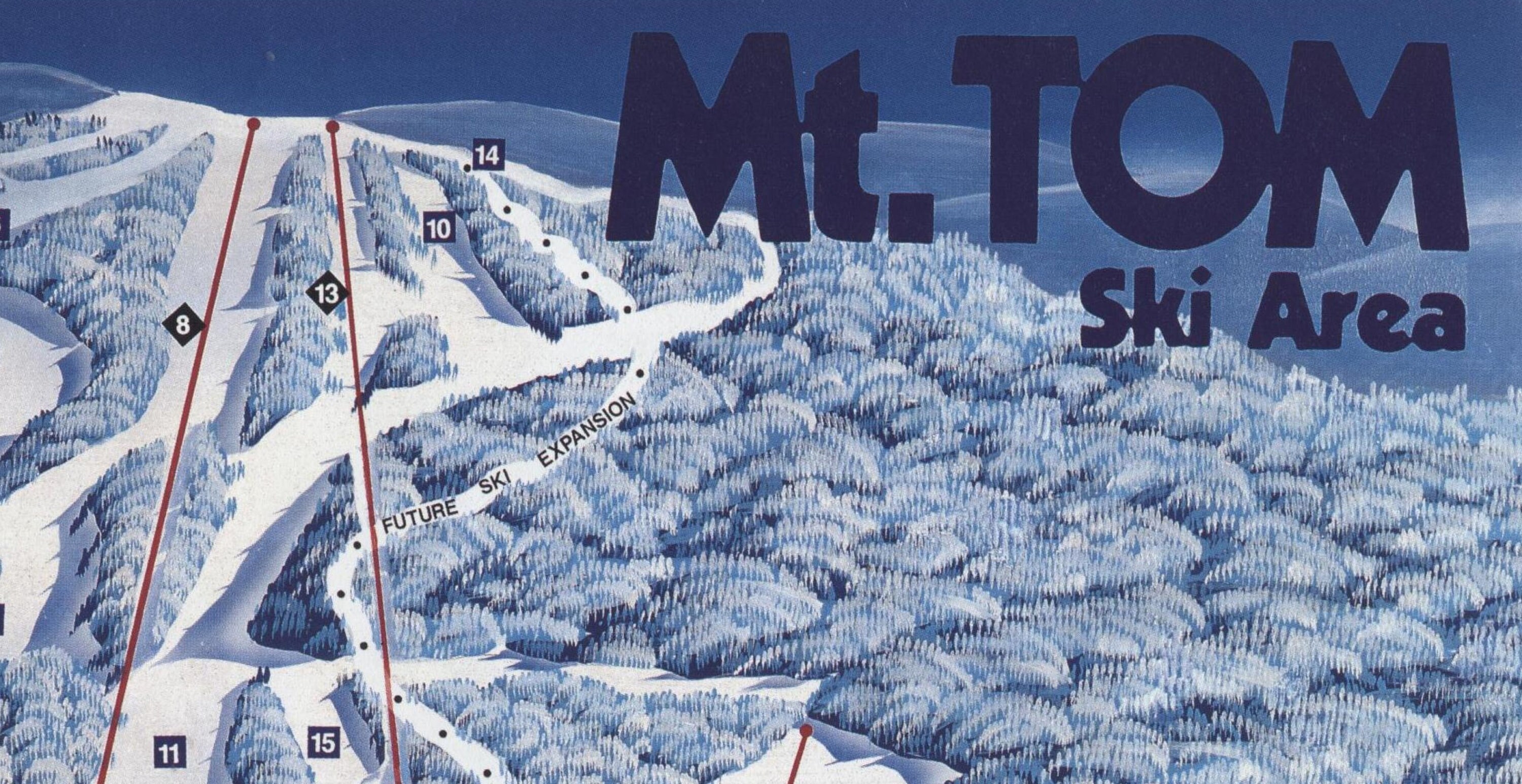 1997 Mount Tom Ski Trail Map Print – Vintage Ski Art - Etsy