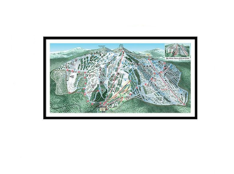 2021 Great Divide Montana Ski Trail Map – Vintage Ski Lodge Decor - Etsy