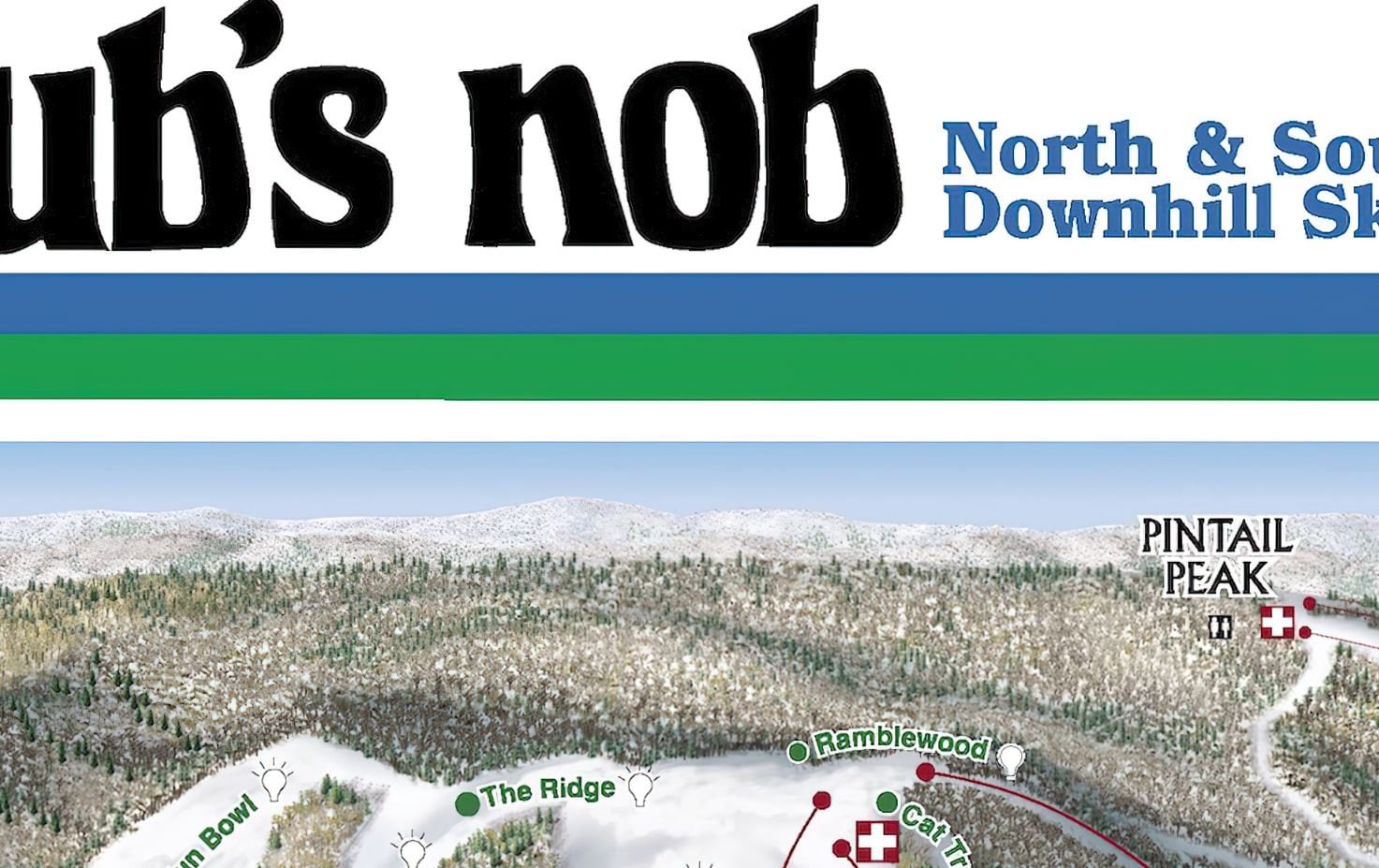 2024 NUB'S NOB Resort Ski Trail Map - Ski Home Decor, Ski Lodge Wall ...