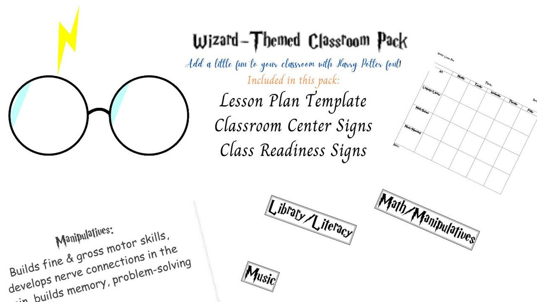 Wizard-themed Classroom Pack - Etsy