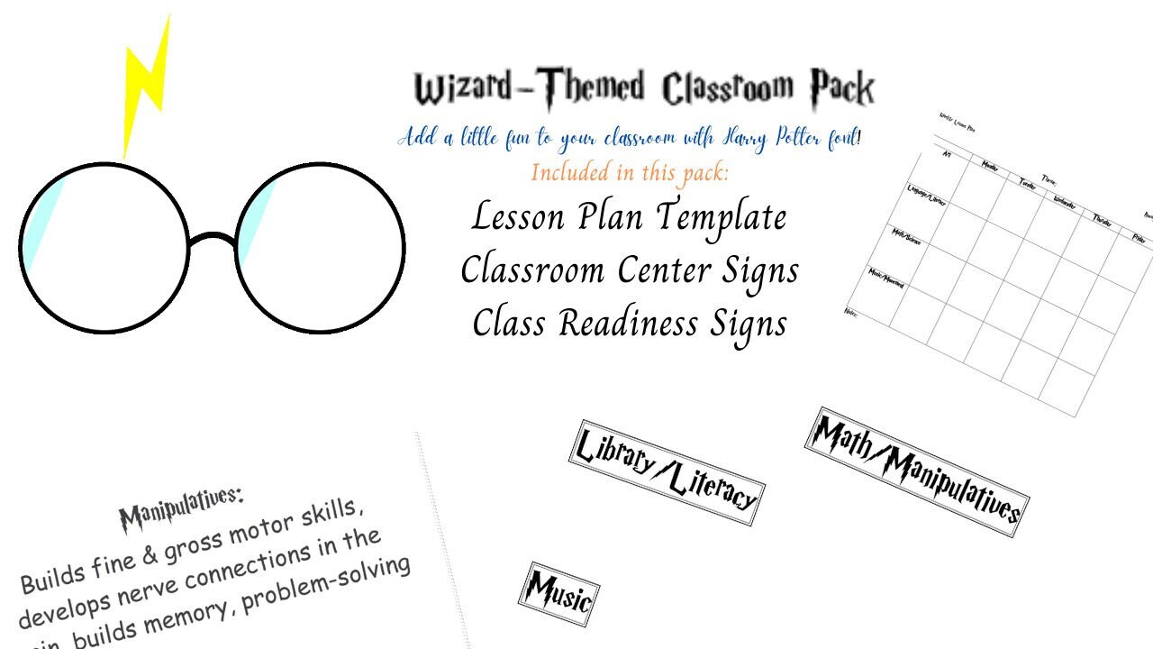 Wizard-themed Classroom Pack - Etsy