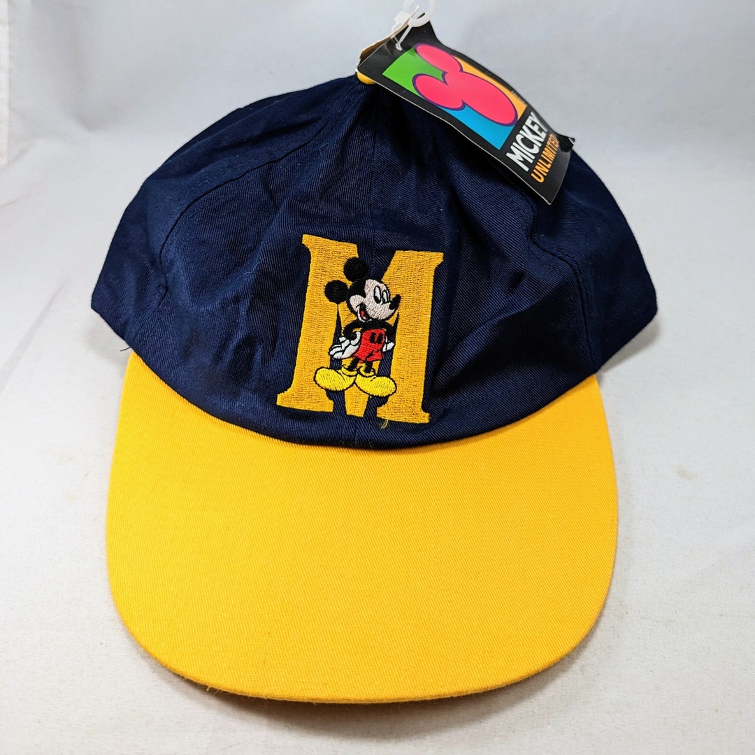 Vintage Mickey Unlimited 90s Disney Mickey Mouse M Logo Elastic Back ...