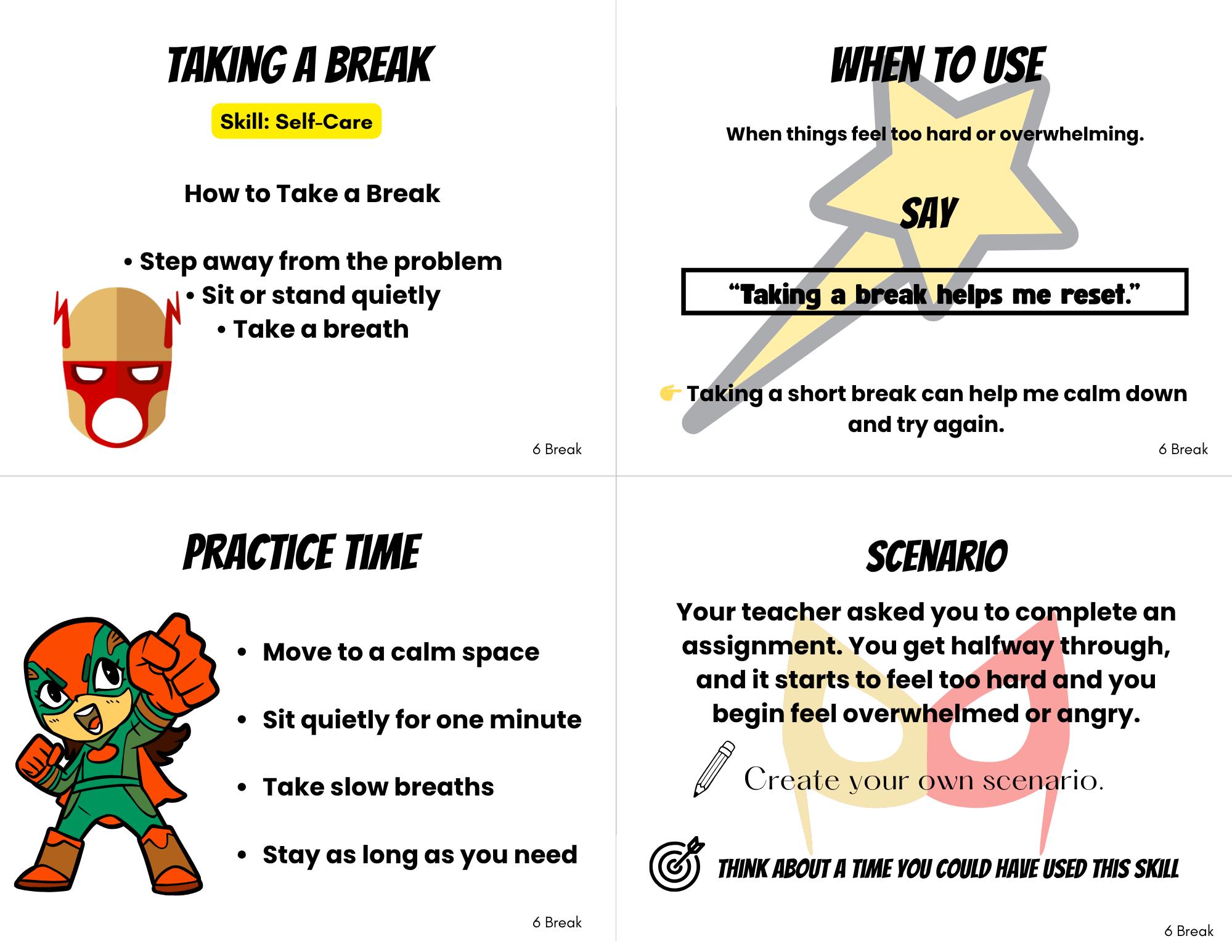 Superhero Coping Skills Cards - Etsy