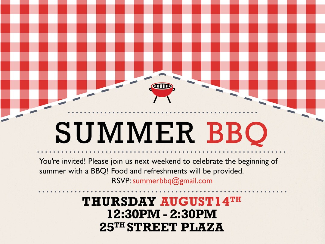 Summer BBQ Invitation Template customizable Printable or - Etsy
