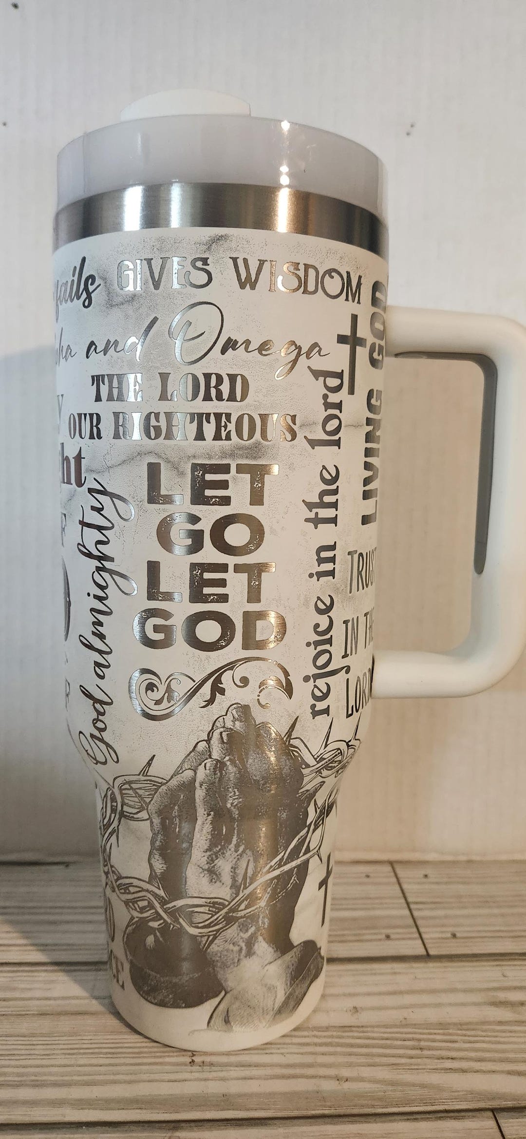 40oz Laser Engraved Faith in God Tumbler - Etsy