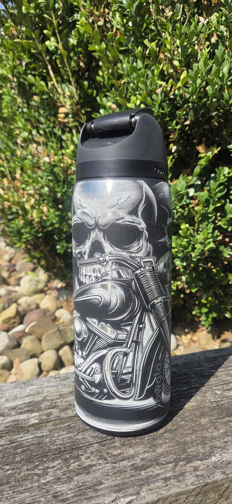 Motorcycle Skull Stainless Steel Tumbler: Biker Gift - Etsy