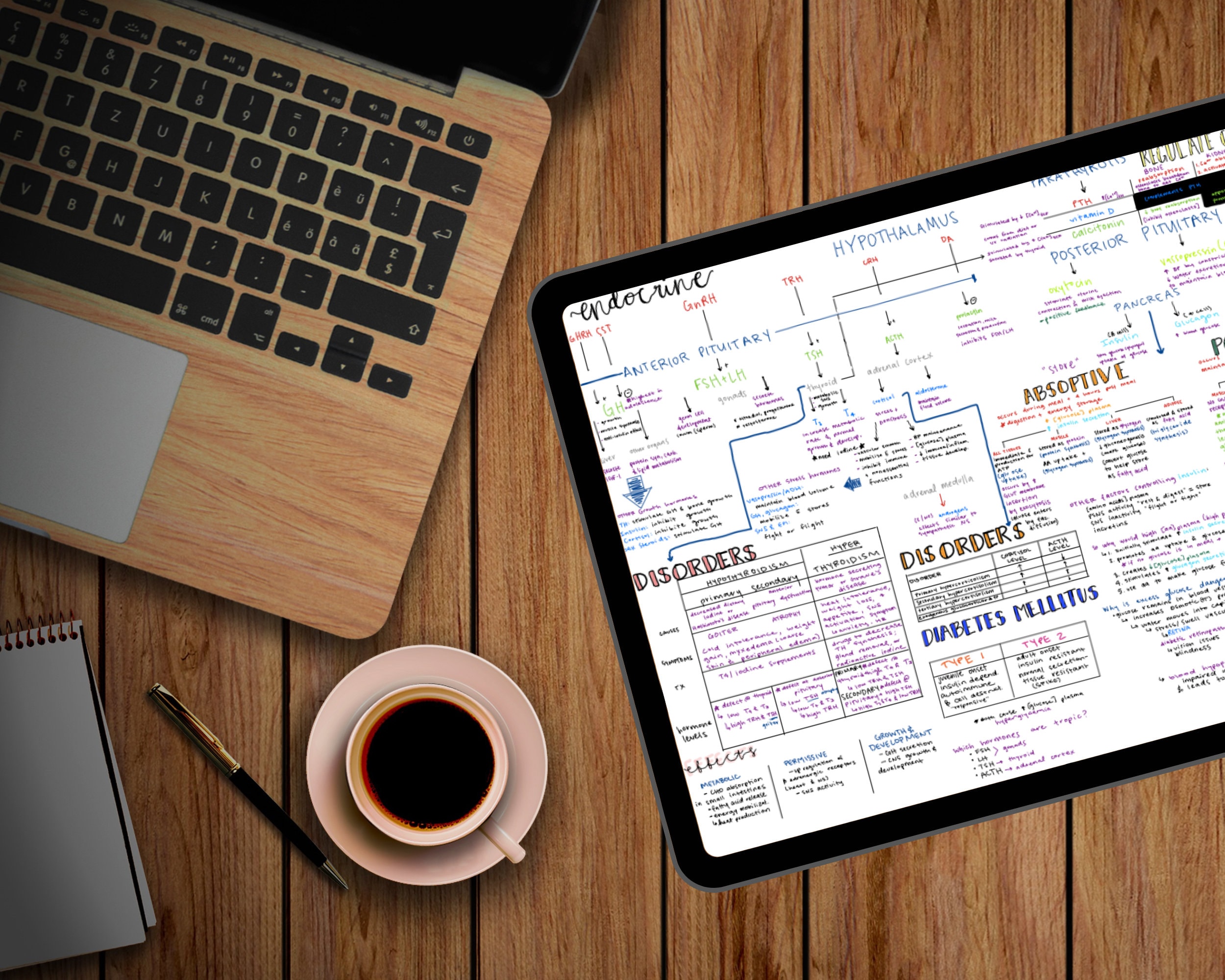 Endocrine Physiology - Hand Written Notes on Glands and Hormones - Etsy