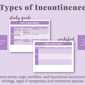 Types of Incontinence Table / Study Guide for Physical Therapists and ...
