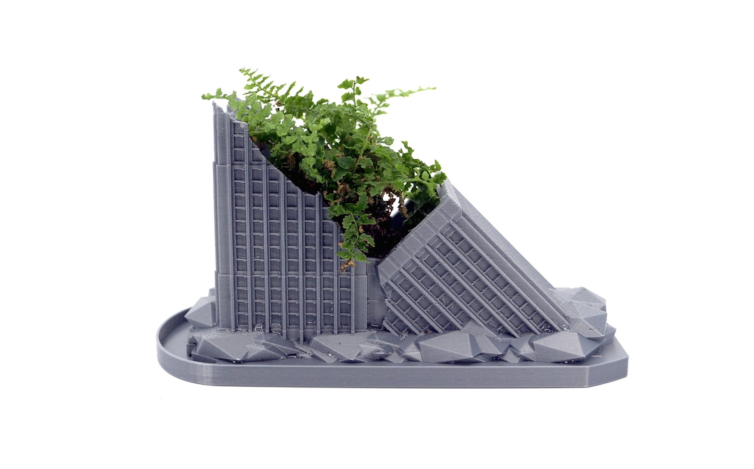 Architecture Planter || Overgrown City Buildings Plant Holder || 3x2 ...