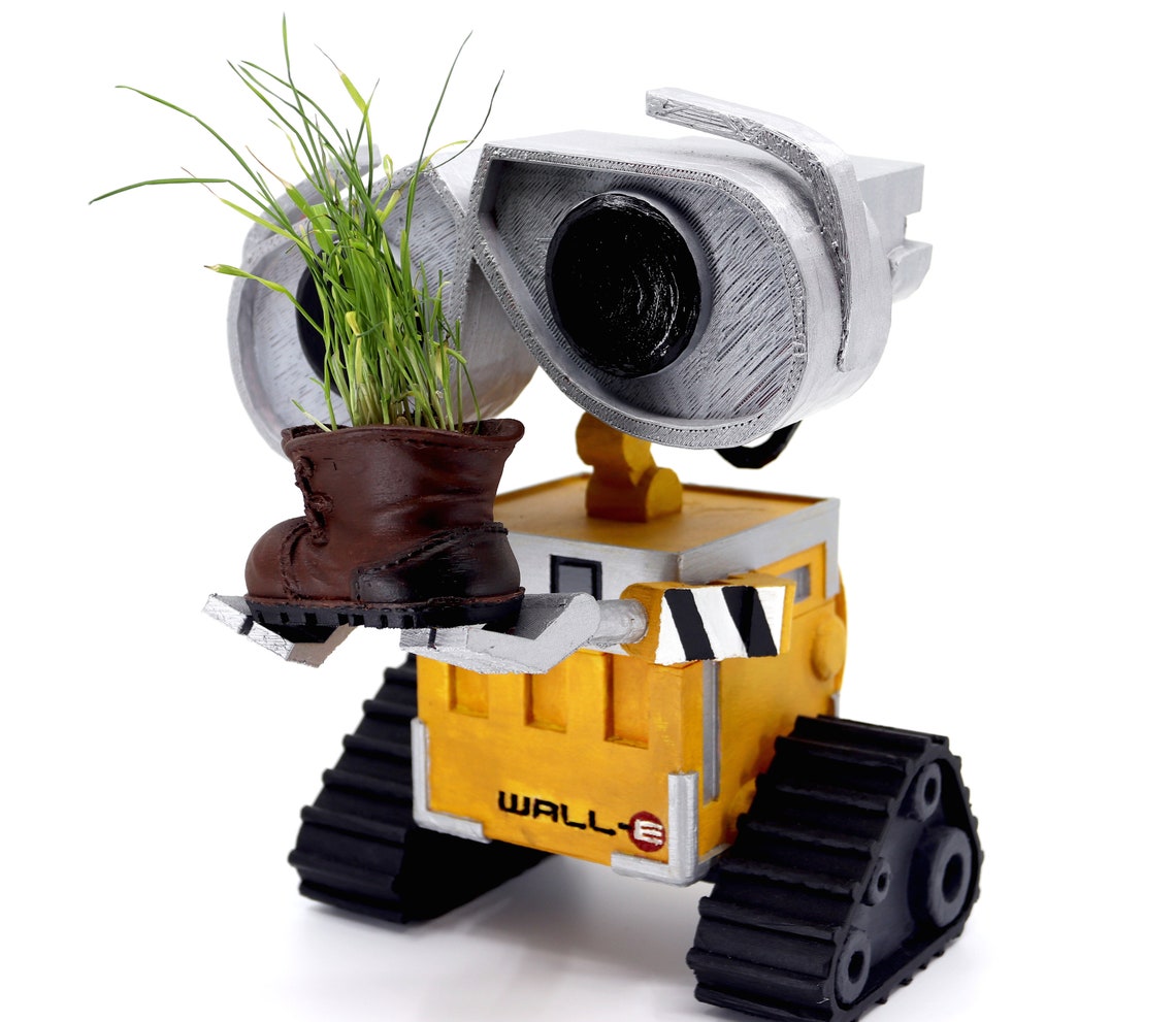 WALL-E Planter Boot Plant Holder Hand Painted WALL-E - Etsy