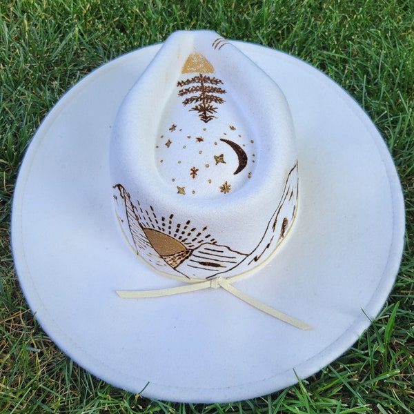 Hand Burned Cowgirl Hat - Etsy