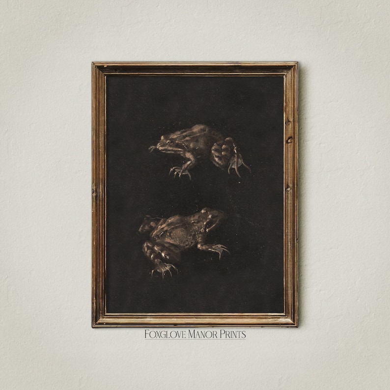 Vintage Toad Dark Cottagecore Print Witchy Wall Art - Etsy