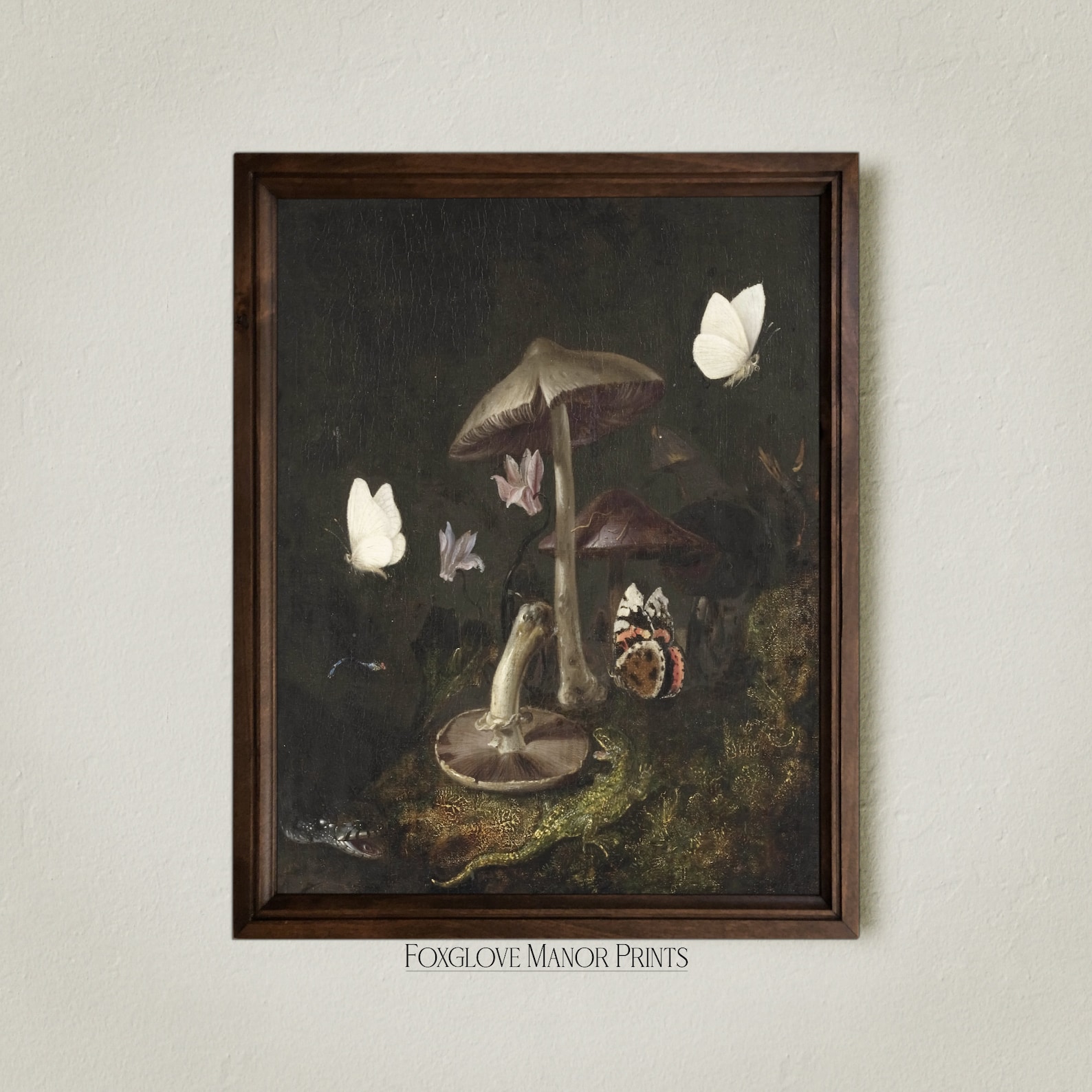 Dark Cottagecore Art Print Moody Oil Painting Artwork - Etsy