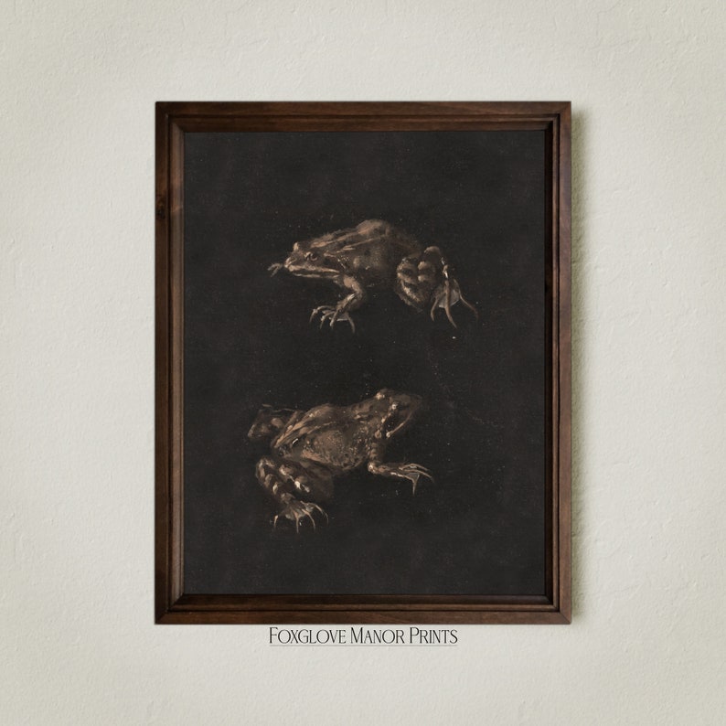 Vintage Toad Dark Cottagecore Print Witchy Wall Art - Etsy