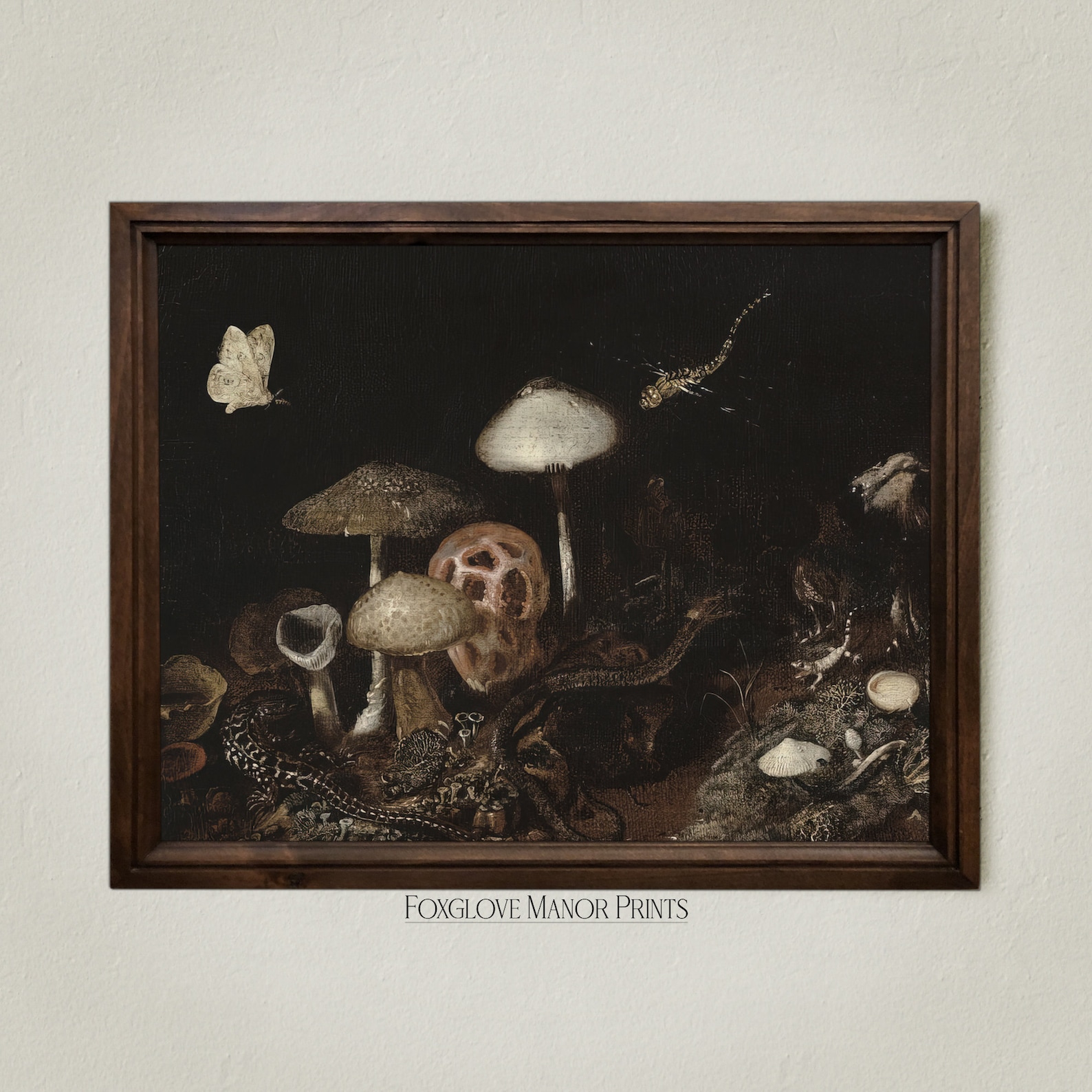 Cottagecore Forest Floor Print Moody Dark Academia Aesthetic - Etsy