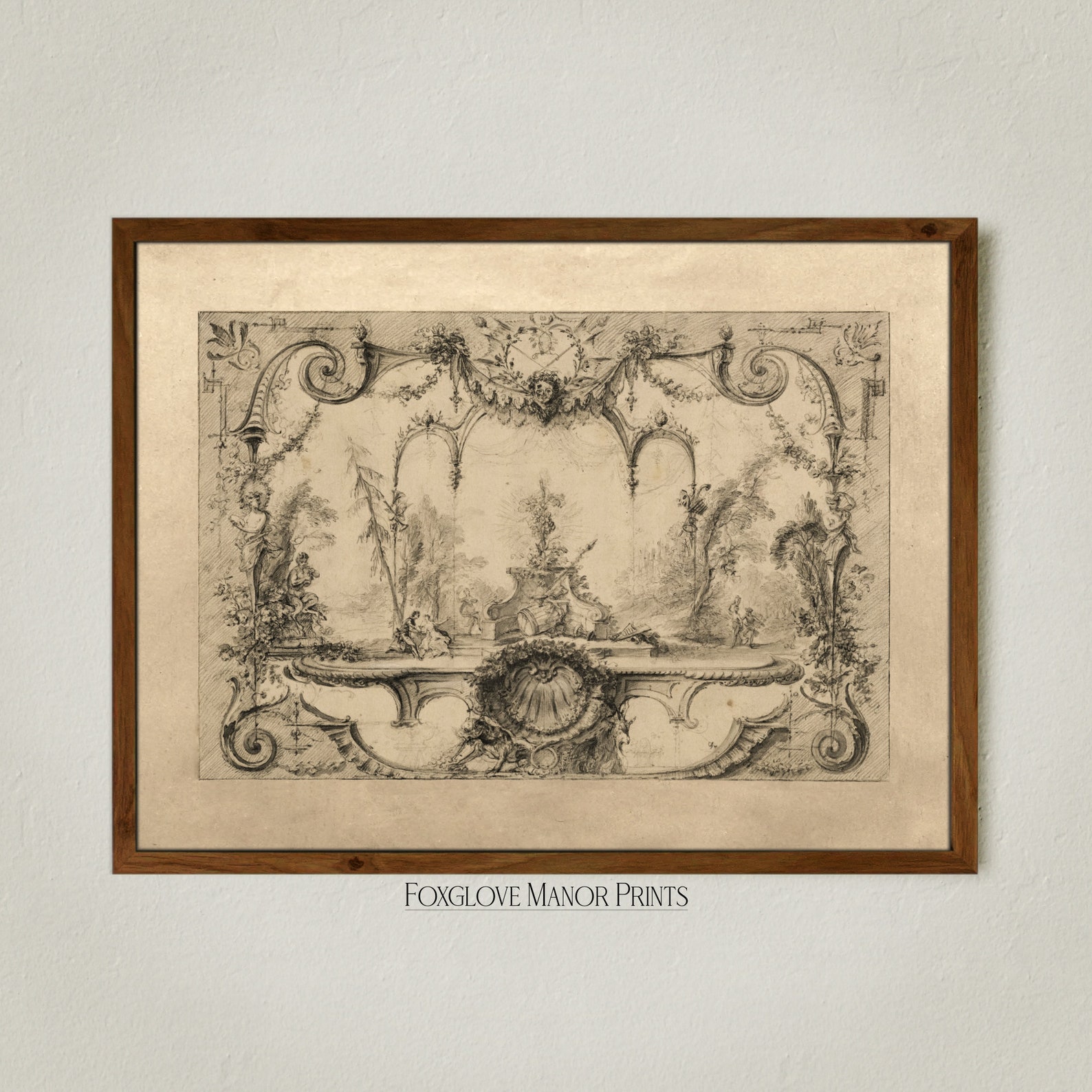 Dark Academia Sketch, Macabre Art, Digital Printable Download, Moody ...