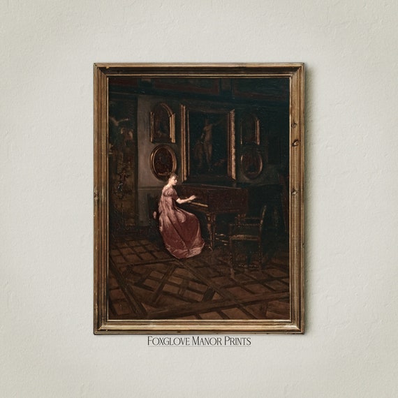 Victorian Portrait Print Dark Academia Decor Moody Wall Art - Etsy