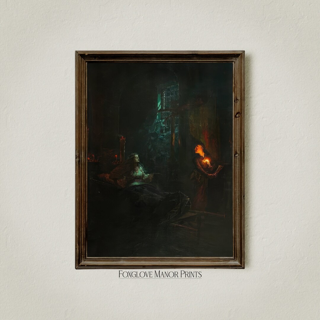 Ghost Bride Art Print, Digital Printable Download, Vintage Gothic ...