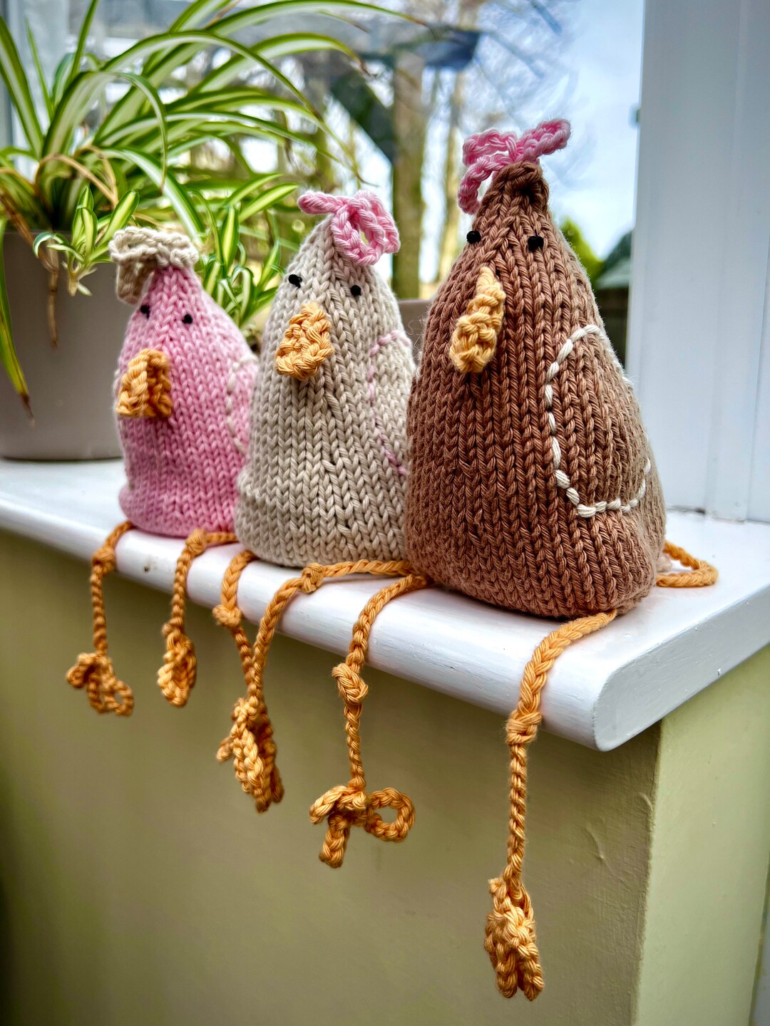 Knitted Chickens - Etsy