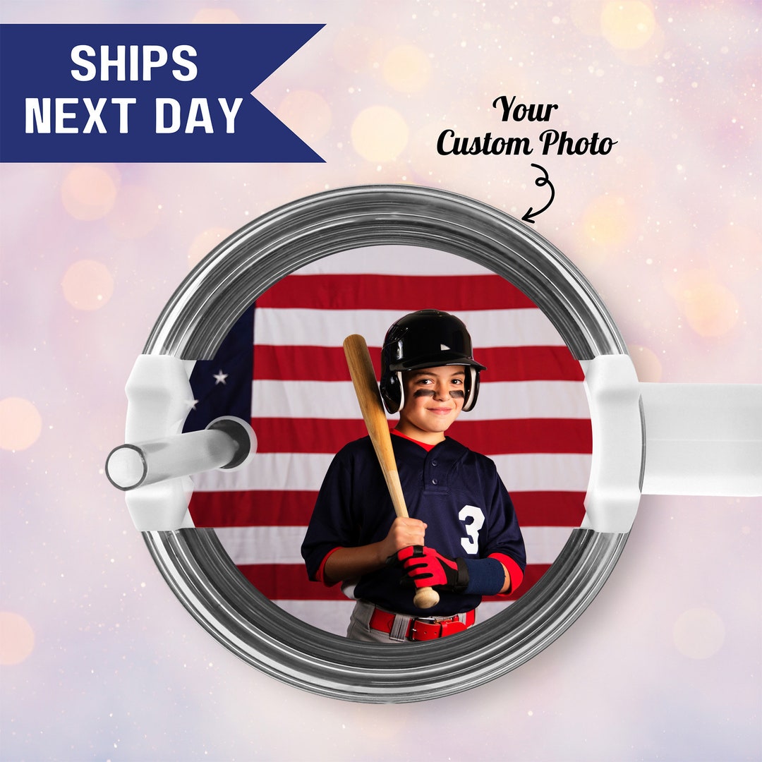 Baseball Stanley Cup Accessories, Custom Photo Stanley Tumbler Name Tag ...