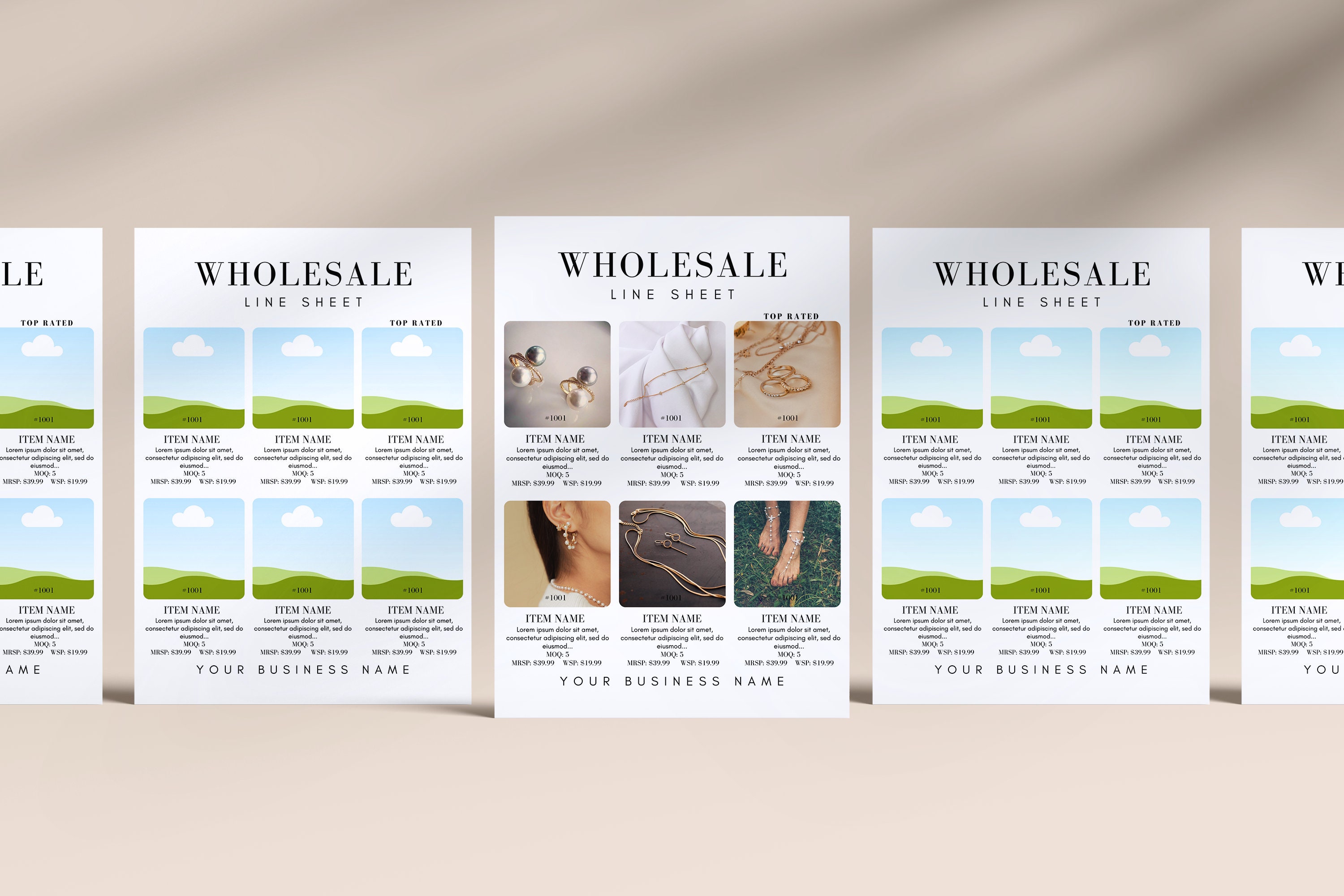 Wholesale Line Sheet Template, Wholesale Price Sheet, Price List ...