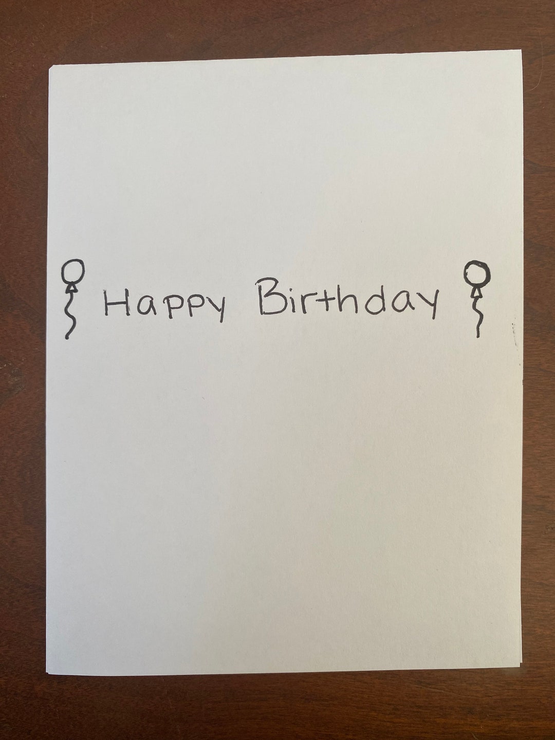 Handwritten Simple Birthday Card - Etsy