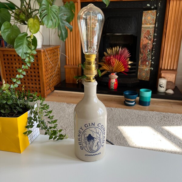 Gin Bottle Lamp - Etsy UK