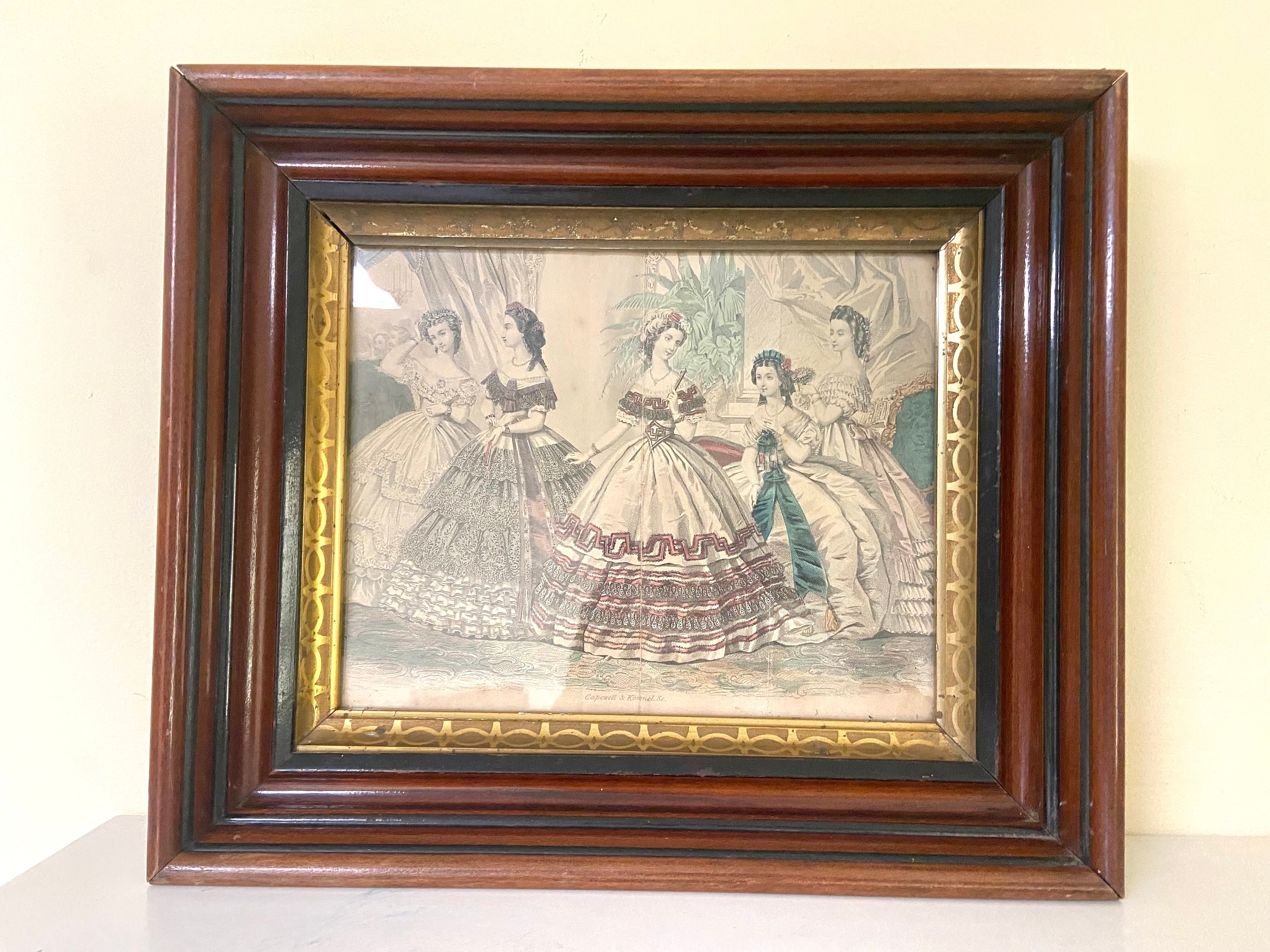 Vintage Wood Frame With Capewell & Kimmel Print of 19th Cen. - Etsy