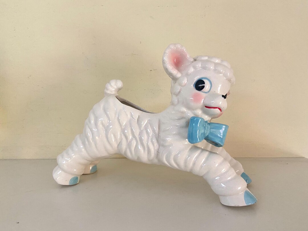 Vintage Lamb Planter - Etsy