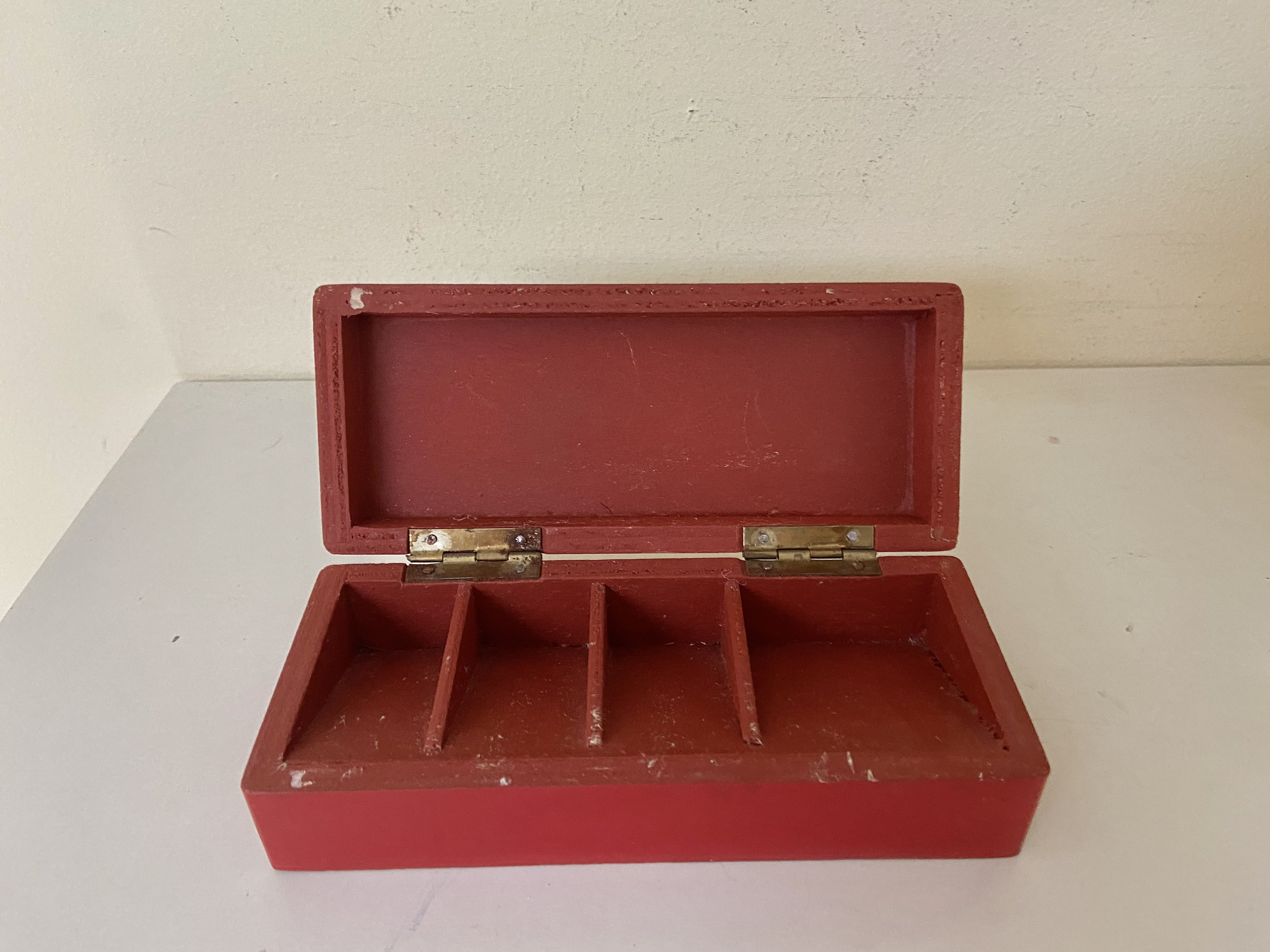 Vintage Mottahedeh Painted Wood Stamp Box - Etsy