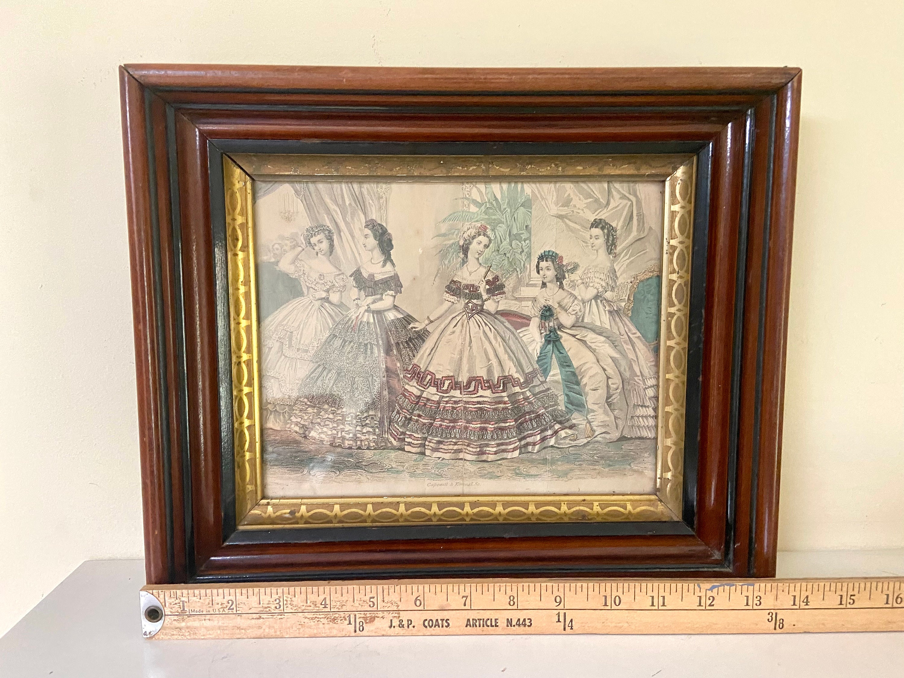 Vintage Wood Frame With Capewell & Kimmel Print of 19th Cen. - Etsy