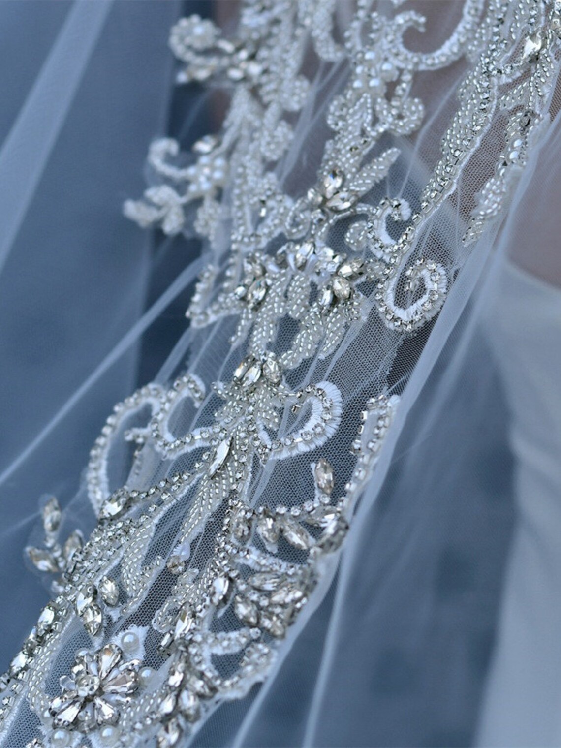 Stunning Detailing Deluxe Hand Made Wedding Tulle Cape With - Etsy