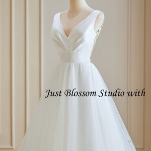 Colorful Floral Lace Deep V Neckline Tulle Wedding Dress With Open V ...