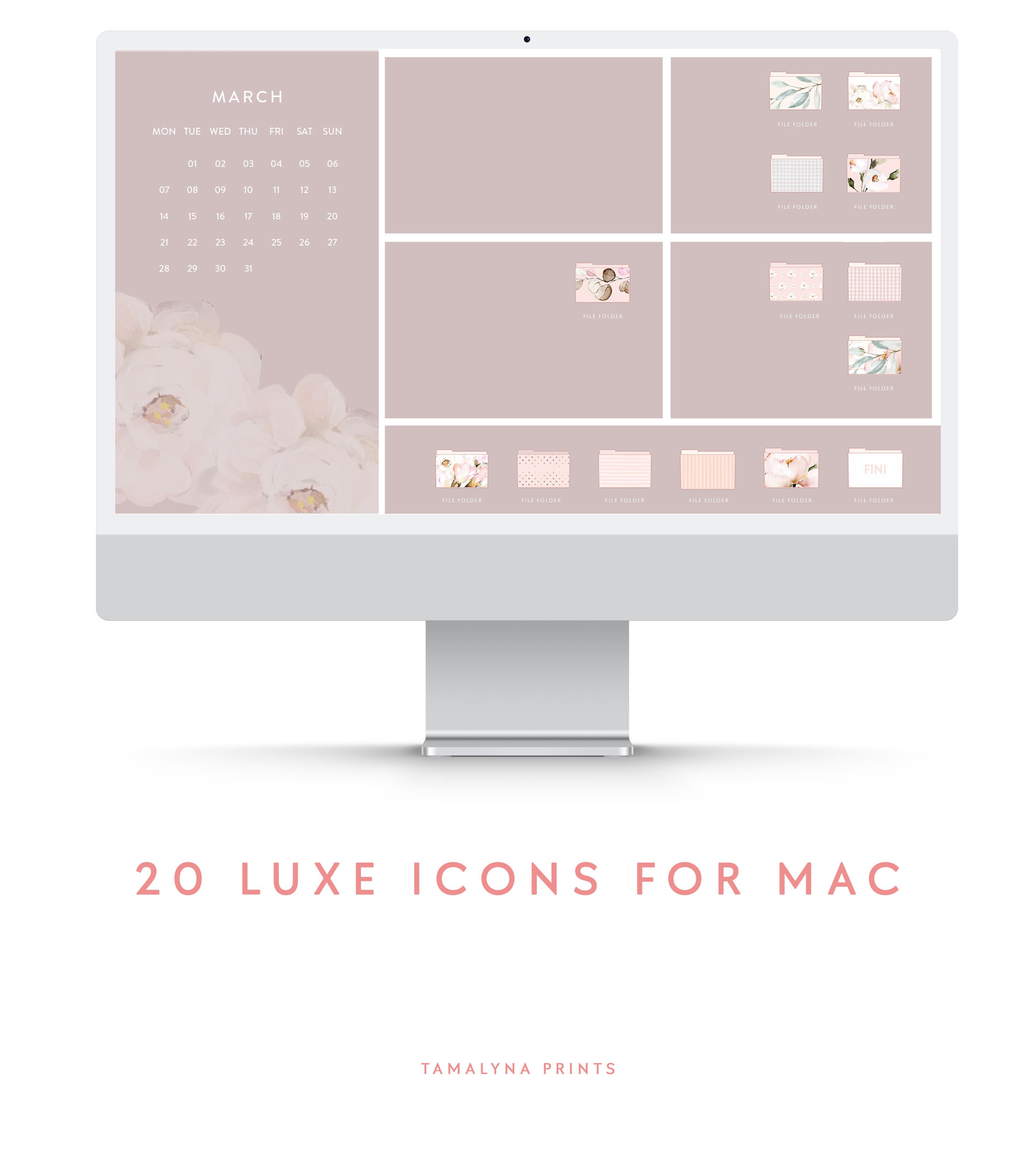 Folder Icons for MacBook Pink Desktop Folder Icons Bundle for Mac - Etsy