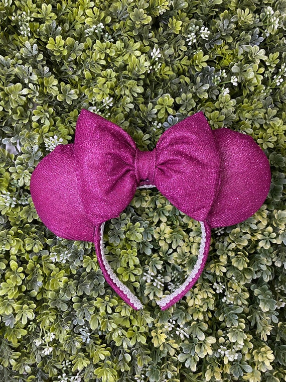 Sparkly Hot Pink Minnie Mouse Ears Minnie Ears Disney Ears - Etsy