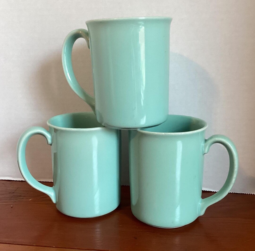 Vintage Corning Mugs, Mint Green, Set of 3 - Etsy