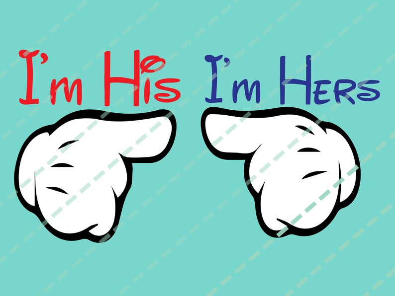 I'm His & I'm Hers SVG PNG Instant Download | Etsy