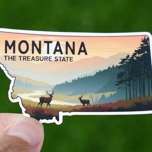 Montana Sticker Decal, Travel Sticker USA, Sticker for Laptop ...