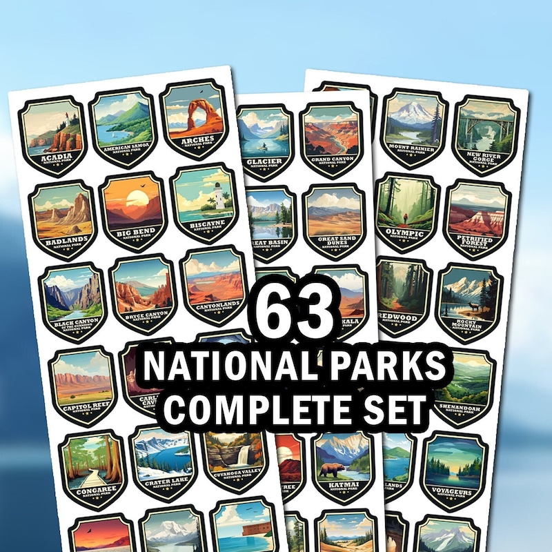 National Park Map Sheets - Etsy