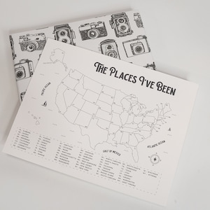Printable US Map, Places I've Been Map Bundle, Travel Map Tracker ...