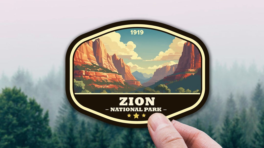 Zion National Park Sticker Gift, Utah Travel Souvenir for Hikers ...