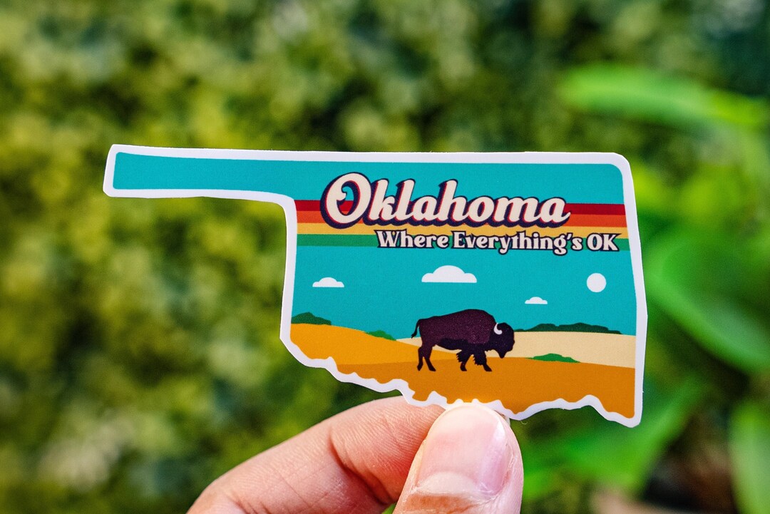 Oklahoma Sticker Vinyl, Laptop Stickers, Car Bumper Decal, Gifts for ...