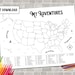 Printable US Map, Places I've Been Map Bundle, Travel Map Tracker ...