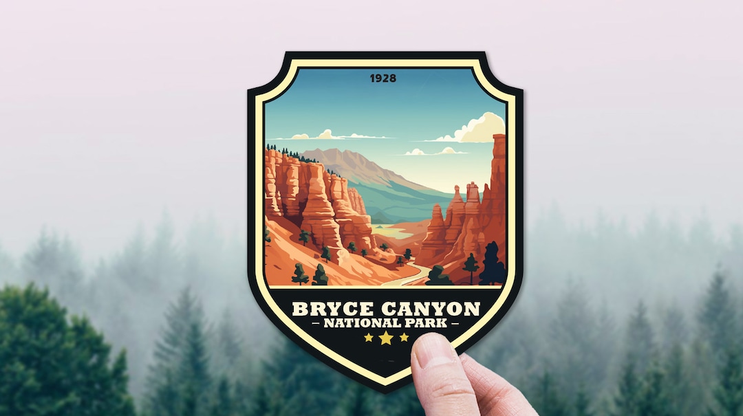 Bryce Canyon Sticker, Utah National Park Art Decal Gift for Hiker ...