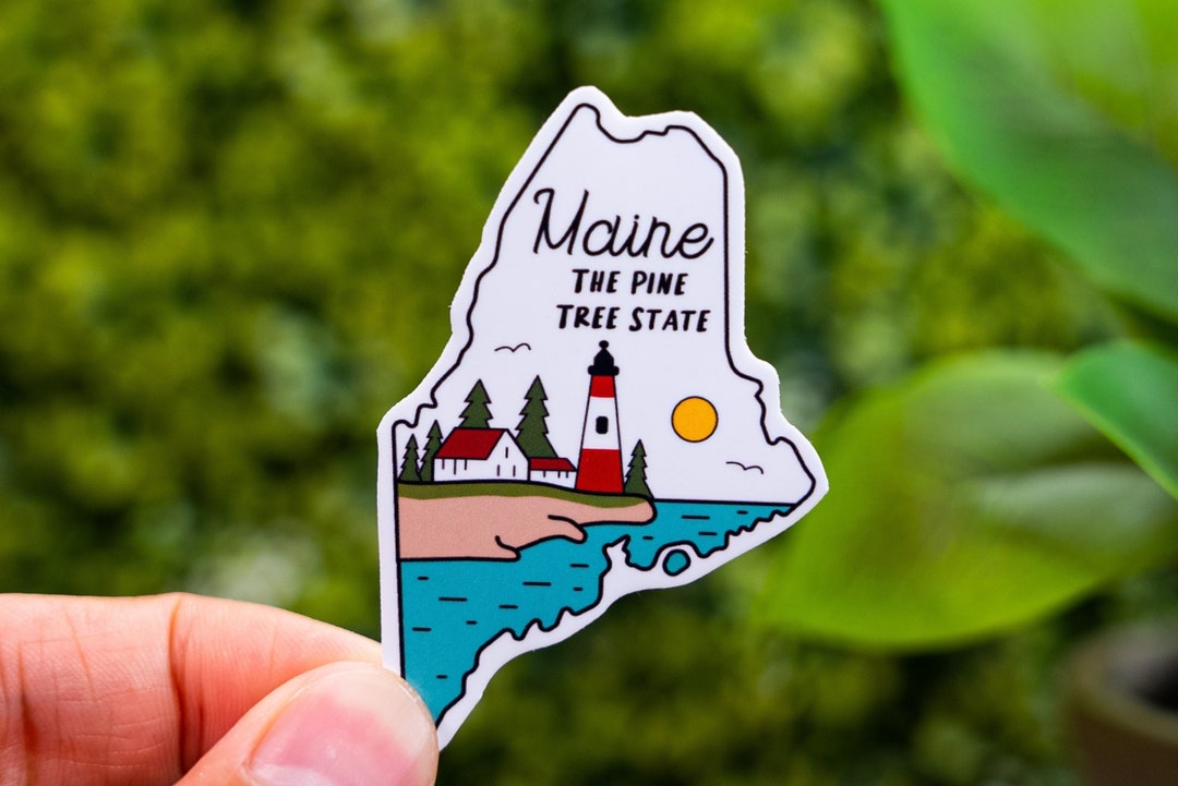 Maine State Sticker Weather Proof Decal for Laptop Macbook - Etsy